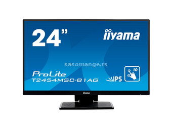 IIYAMA Monitor 24" PCAP 10-Points Touch Screen, Anti Glare coating, 1920 x 1080, IPS-panel, Slim ...