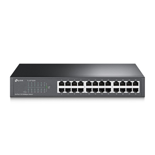 TP-Link 24-Port 10/100Mbps Switch, Supports MAC address self-learning and auto MDI/MDIX, Standard 13-inch steel case | TL-SF1024D