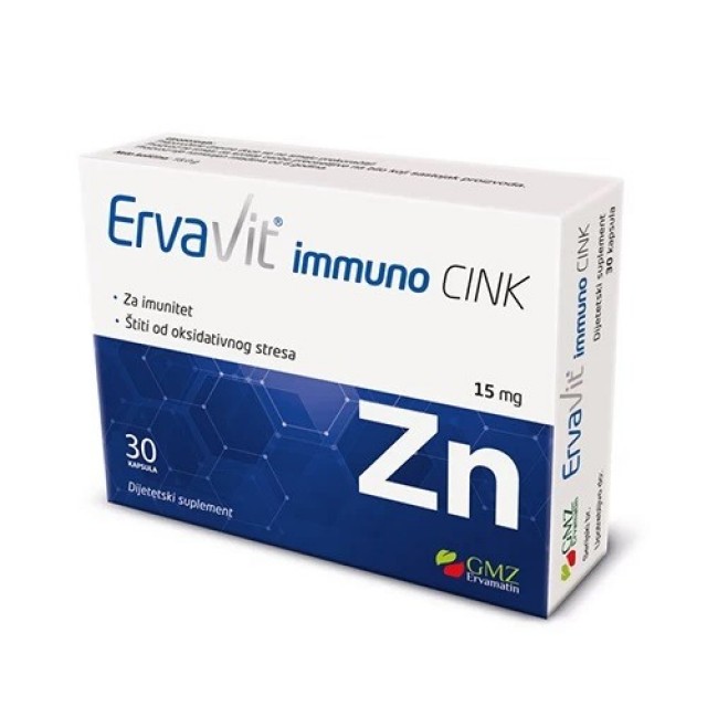 ERVAVIT IMMUNO CINK KAPSULE 15MG A30
Opis
INFORMACIJE
NALOG
SERVIS
KORISNI LINKOVI