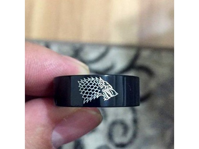 WOLF RING HOUSE STARK Game of thrones  prečnik 1,9 cm