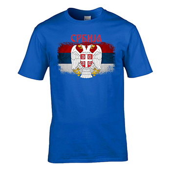 Plava majica "Srpska zastava"