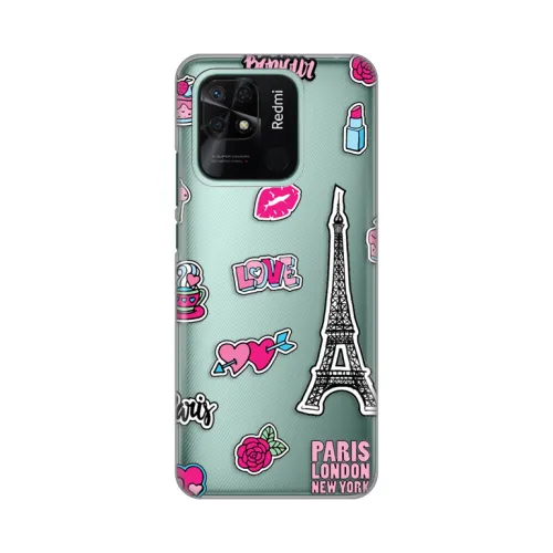 Silikonska futrola - maska print Skin za Xiaomi Redmi 10C Love Paris