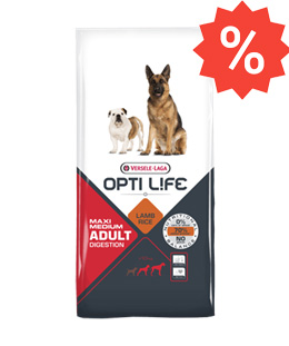 Opti Life Digestion Adult Medium Maxi
Hrana za odrasle velike i srednje pse osetljivog stomaka sa jagnjetinom