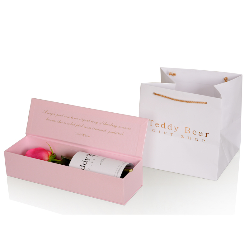 Teddy Bear ® Single Rose ™ Pink