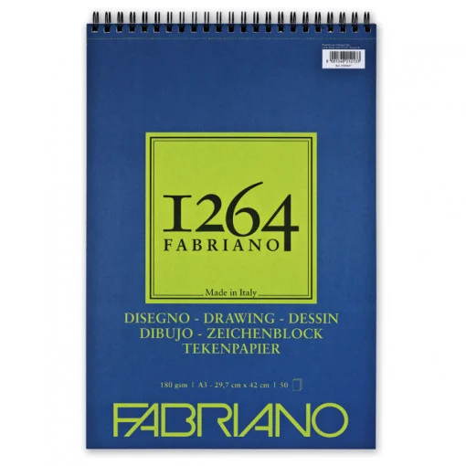 Blok Drawing spirala gore A3 50L 180g (natural grain) 1264 Fabriano 19100647