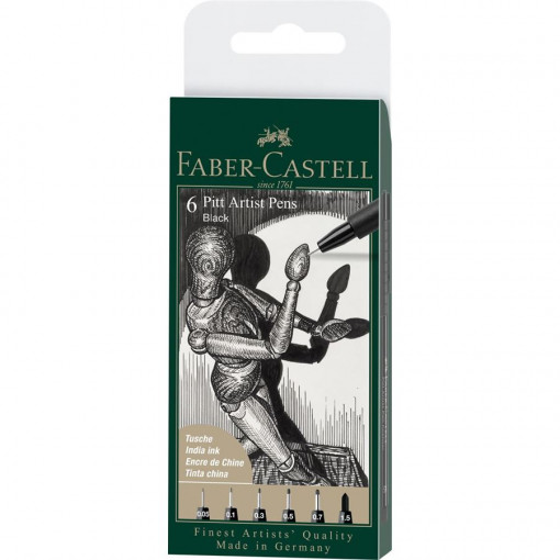 Faber Castell Pitt Artist Pen India ink pen 1/6 black