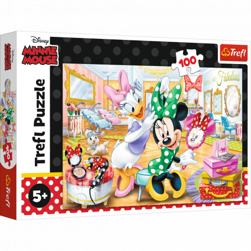 Trefl Puzzle Minnie in beauty parlous 100 delova