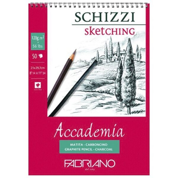 Blok Fabriano Accademia Schizzi 21×29,7cm 50l 120g spirala