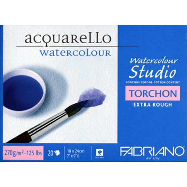 Blok Fabriano Watercolour Torchon 18×24 20l 270g