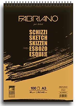 BLOK ZA SLIKANJE A3 100L 90G FABRIANO SCHIZZI SPIRALA