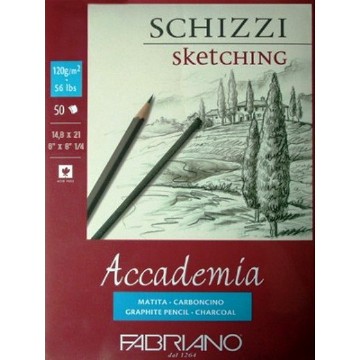 Blok za skiciranje 14,8x21cm 50l 120g Fabriano Accademia spirala