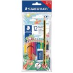 Drvene boje STEADTLER 1/12 + gumica i olovka