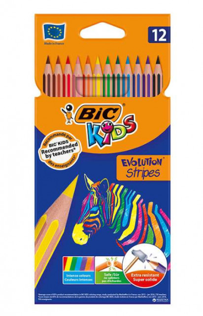 Drvene bojice BIC 1/12 Evolution stripes