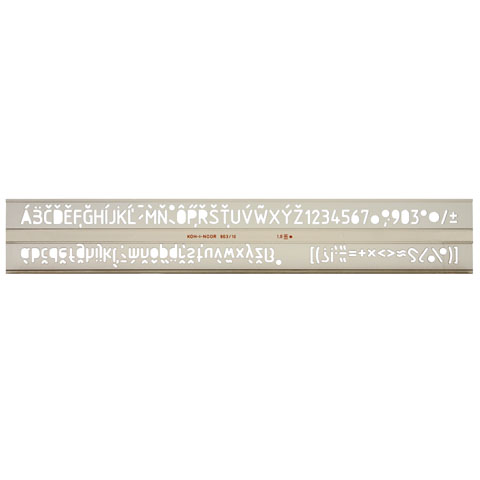 Lenjir sablon za slova i brojeve 14mm Koh-i-noor