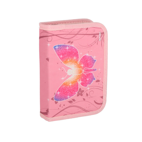 Pernica puna 1 zip dva preklopa PINK BUTTERFLY