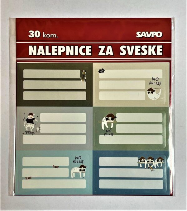 Nalepnice za sveske Savpo