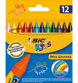 VOŠTANE BOJE BIC KIDS 1/12 WAX CRAYONS