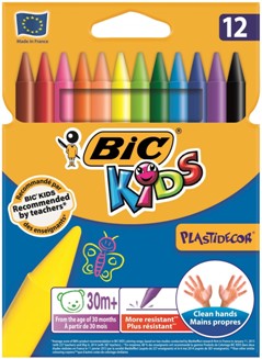 Voštane boje BIC KIDS 1/18 Plastidecor