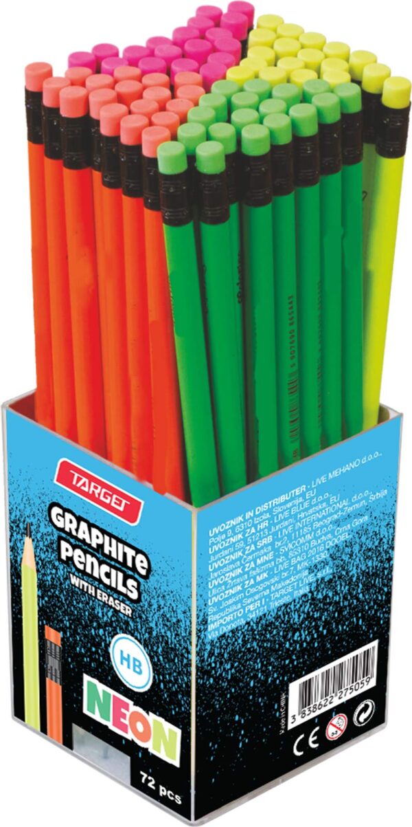 Grafitna olovkaTarget neon sa gumicom