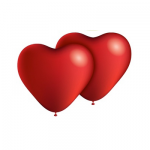 Baloni u obliku srca 50cm 1/10