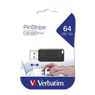 USB FLASH MEMORIJA 64GB 3.0 PINSTRIPE VERBATIM