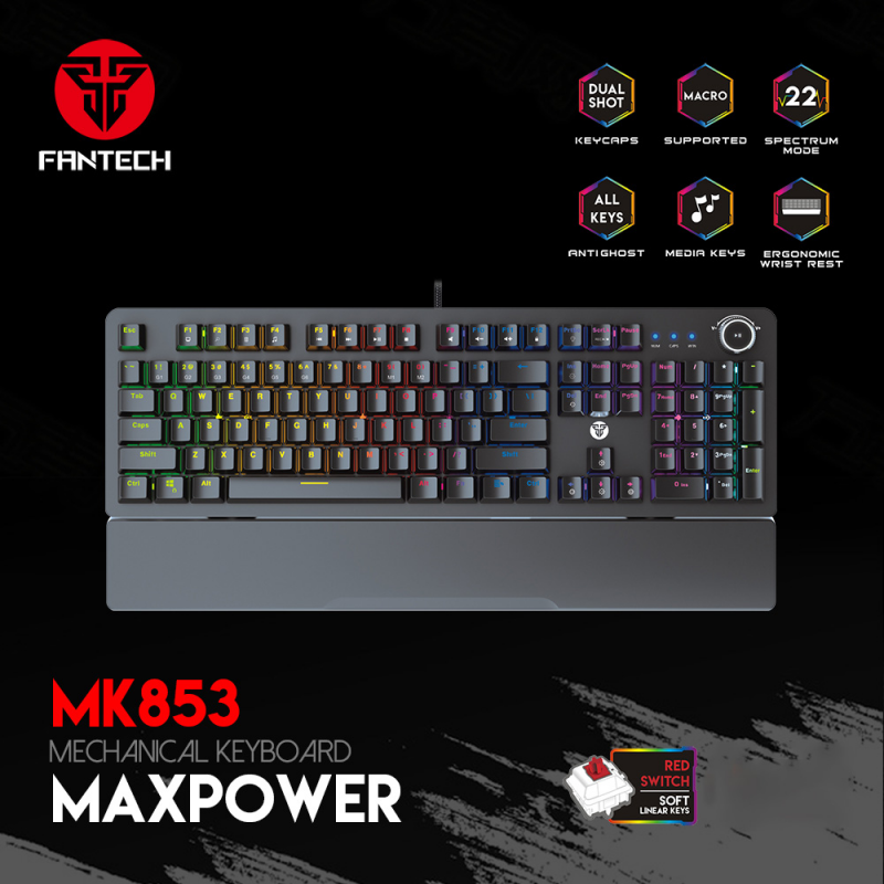 Tastatura Mehanicka Gaming Fantech MK853 RGB Maxpower crna (Red switch)