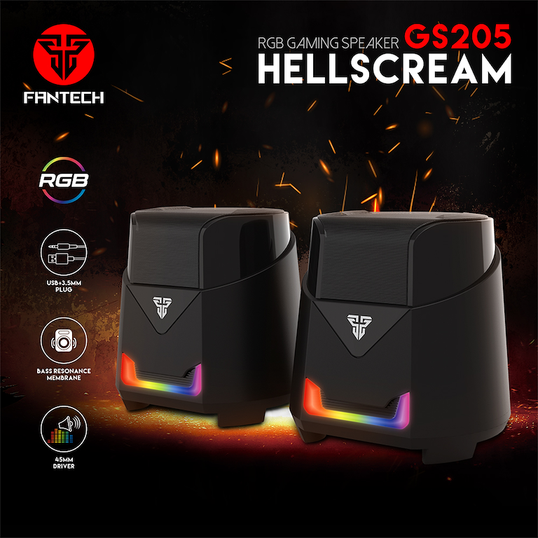 Laptop zvucnici Fantech GS205 Hellscream crni RGB
