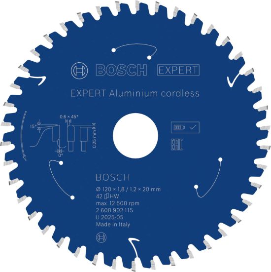 Bosch EXPERT Aluminium aku list kružne testere, 120×1,8/1,2×20 mm, T42 (2608902115)