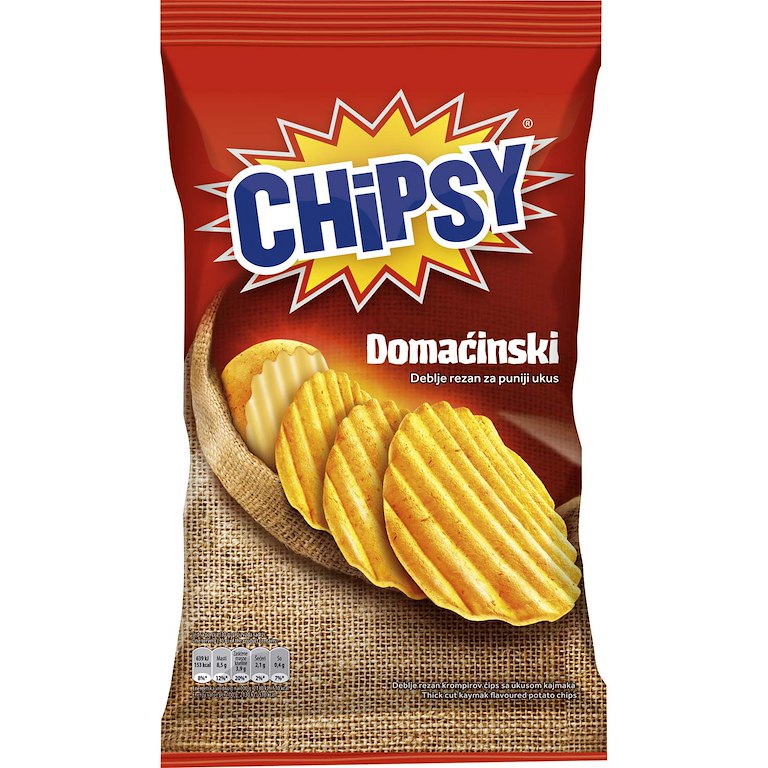 Clipsy čips domaćinski kajmak 160g clipsy
