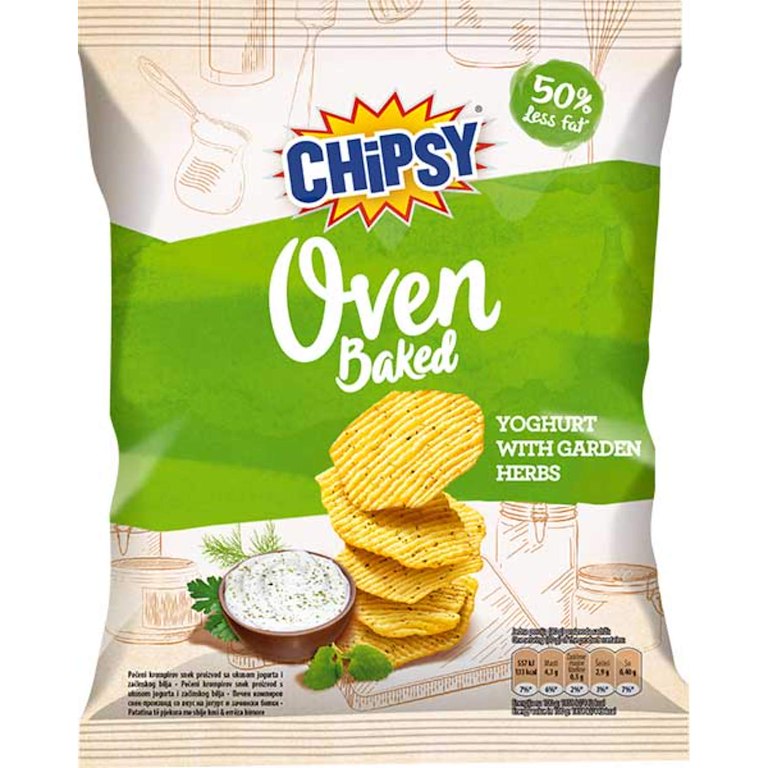 Chipsy čips oven baked yoghurt & herbs 70g