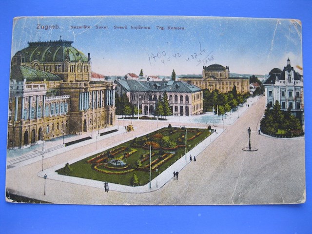 Razglednica, Zagreb, 1920. putovala