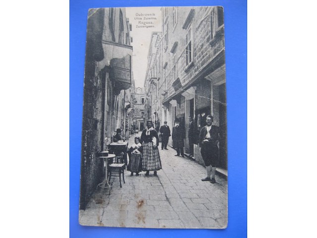 Razglednica, Dubrovnik - ulica Zuzerina, 1918. putovala