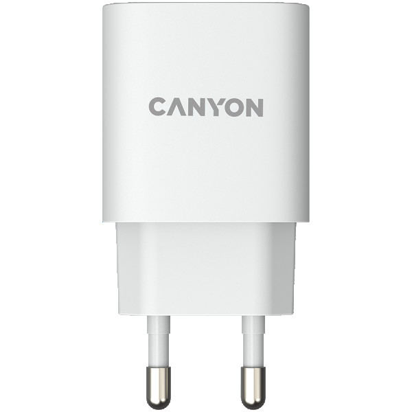 Canyon, PD 20WQC3.0 18W WALL Charger with 1-USB A+ 1-USB-C Input: 100V-240V, Output: 1 port charge: USB-C:PD 20W (5V3A9V2.22A12V1.67A) ,
