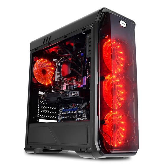 LC Power Gaming 988B-ON Red Typhoon Black