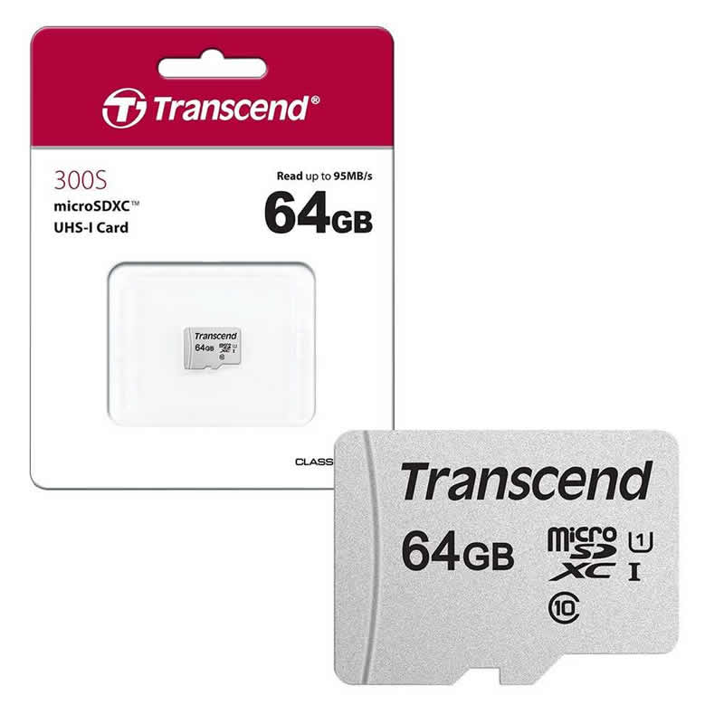 Transcend MicroSD Card 64GB TS64GUSD300S