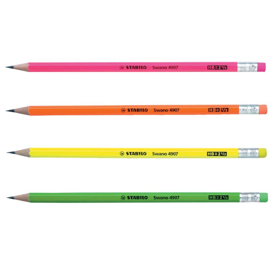 Grafitna olovka Stabilo neon sa gumicom (Stabilo)