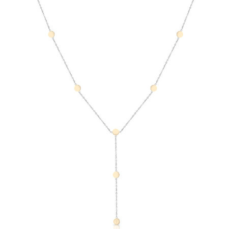 Ženska freelook srebrna zlatna ogrlica od hirurškog Čelika ( frj.3.6008.2 )