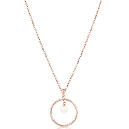 Ženska freelook roze zlatna ogrlica od hirurškog Čelika ( frj.3.6006.4 )