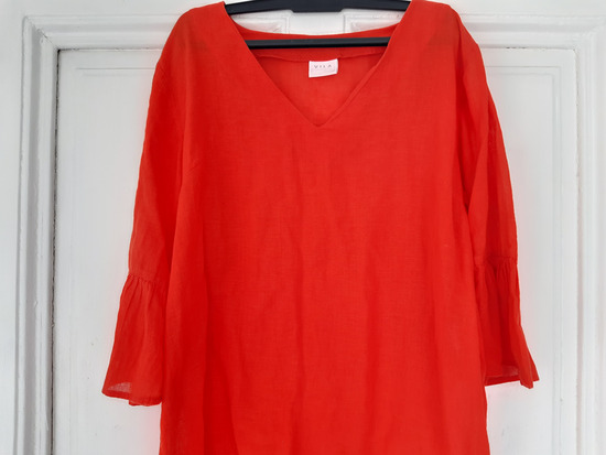 Crvena bluza od lana,Vero Moda