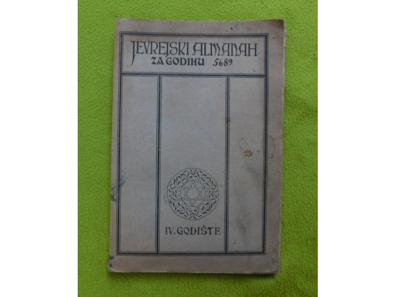 Jevrejski Almanah za godinu 5689 : 1928-1929