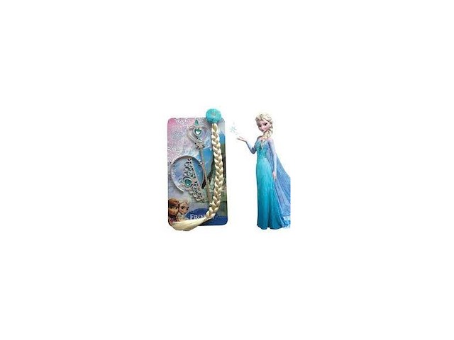 FROZEN Set za princezu – Kruna, Čarobni štapić i Pletenica