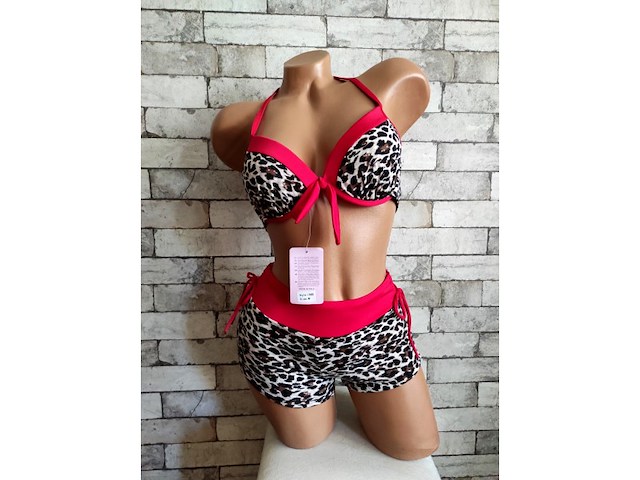 LEOPARD BIKINI SA BOKSERICAMA VEL. S/M, 2 BOJE