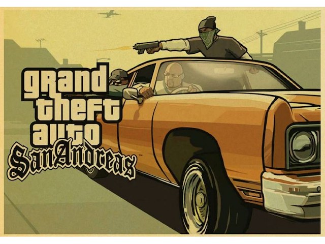 GTA San Andreas, poster 42x30
