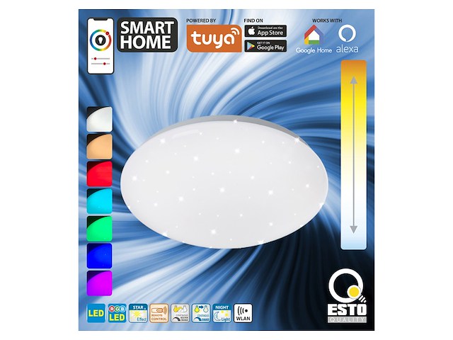 SMARTY DL D380 18W SMD-LED 1600lm,  CCT 2700-6500K DIMMBAR RGB DALJINSKI UPRAVLJAČ