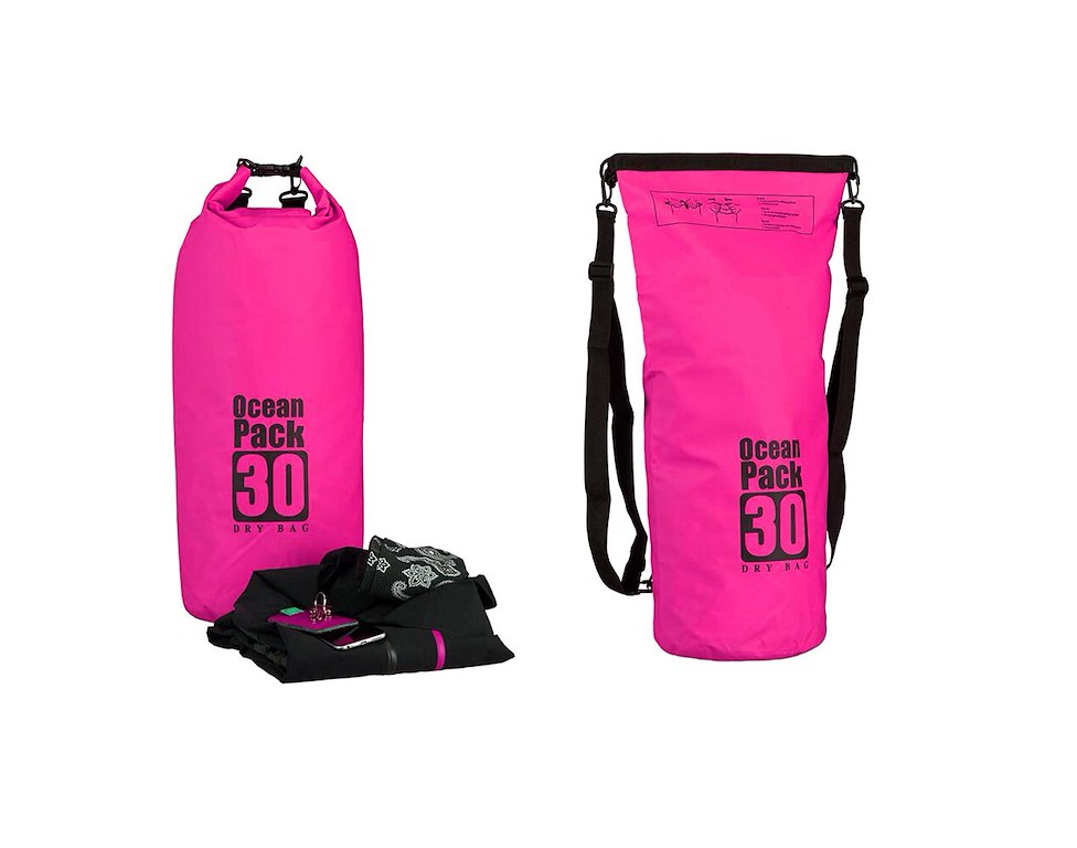 Vodootporna suva torba EL 30L pink