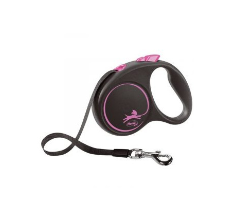 FLEXI black design M tape 5m pink