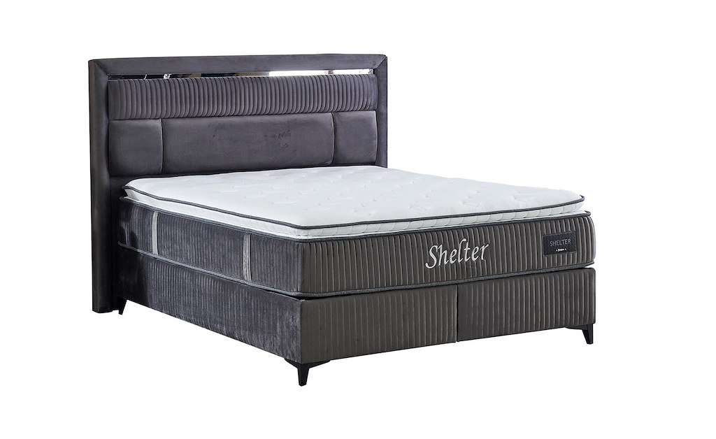 Shelter boxspring krevet sa prostorom za odlaganje 121x211x133/70cm