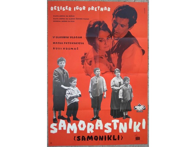 SAMONIKLI (1963) Majda Potokar FILMSKI PLAKAT