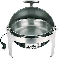 Chafing dish electric round with rolltop
