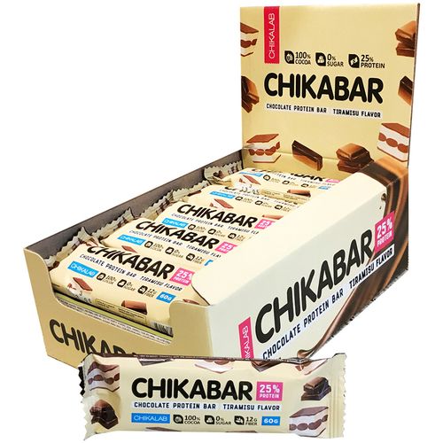 CHIKALAB Chikabar Preliveni proteinski bar sa punjenjem Tiramisu 60g